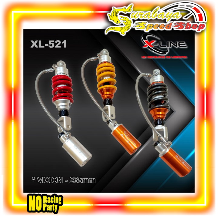 X-Line Shock Shockbreaker Belakang mono Tabung Pisah Variasi Tipe 521 Yamaha Vixion 265mm ...