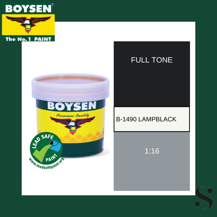 Boysen Latex Color Lampblack B1490 1/4L (Exterior Paint Water Based ...