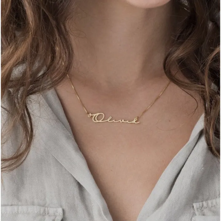 [RJ] Signature or Handwritten Personalized Name Necklace | Lazada PH