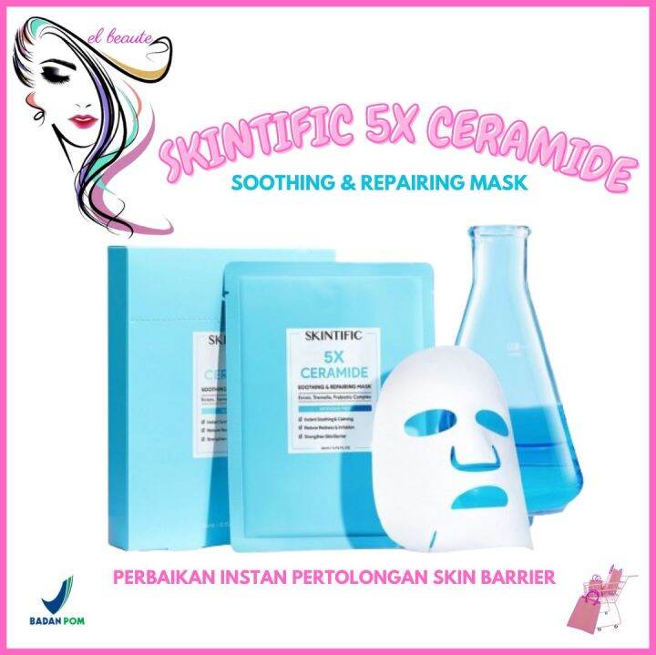 Skintific 5x Ceramide Soothing Sheet Mask | Lazada Indonesia