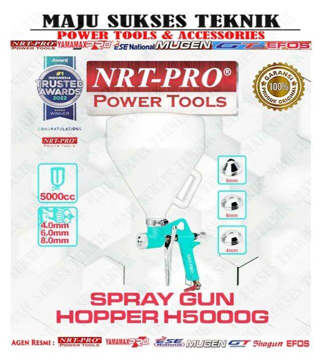 NRT PRO H5000G Spray Gun Hopper Gun Cat Semen Tembok Air Cement Texture | Lazada Indonesia