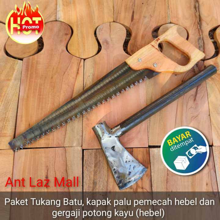 Paket Tukang Bangunan - Kapak Palu Pemotong Hebel - Gergaji Plat Baja ...