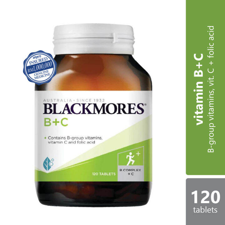 Blackmores B + C 120s (Vitamin B group + Vitamin C + Folic Acid ...