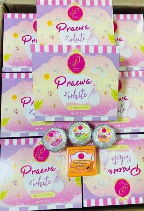 ครีมแพรวาไวท์ (Praewa White) "ขนาด12กรัมครบเซต ของแท้ 100 % | Lazada.co.th