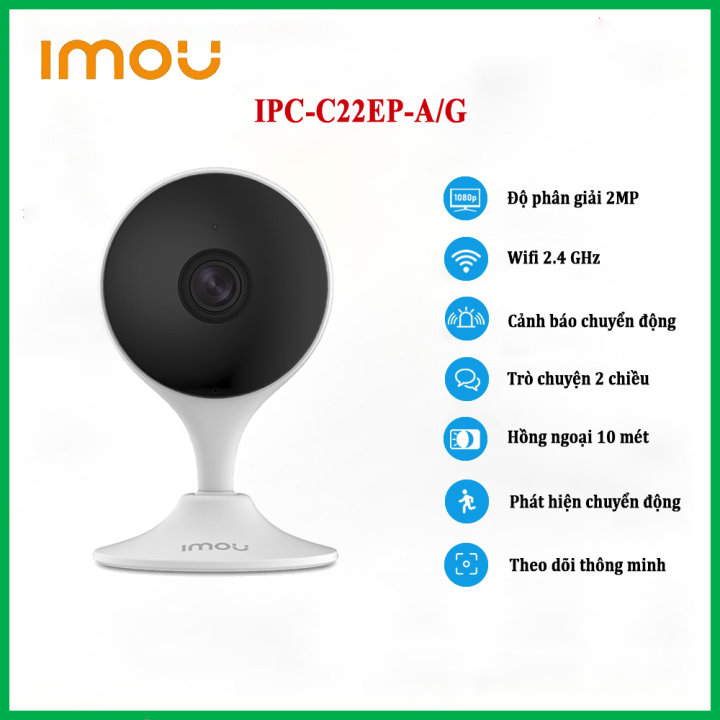 Camera WIFI trong nhà IMOU C22SP/C22EP/C22FP 1080p cố định, góc rộng ...