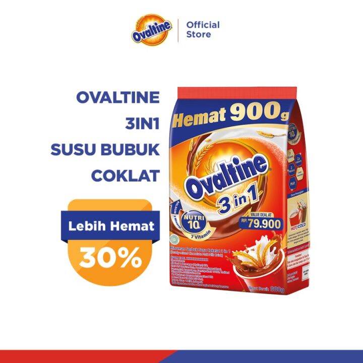 Ovaltine 3 in 1 Pouch 900gr ovaltine 3in1 Susu Bubuk Coklat Malt 3in1 Susu Bubuk Ovaltine ...