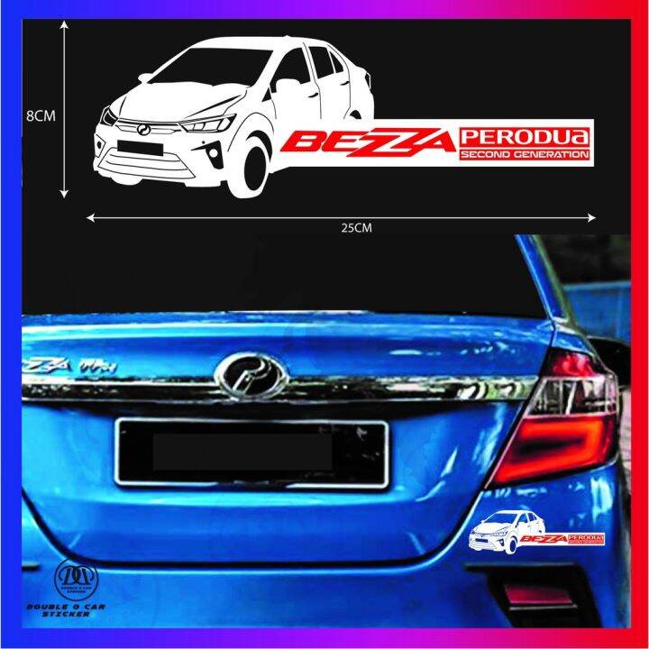 [Ready Stock]PERODUA BEZZA SECOND GENERATION SHAPE HIGH GRADE STICKER ...