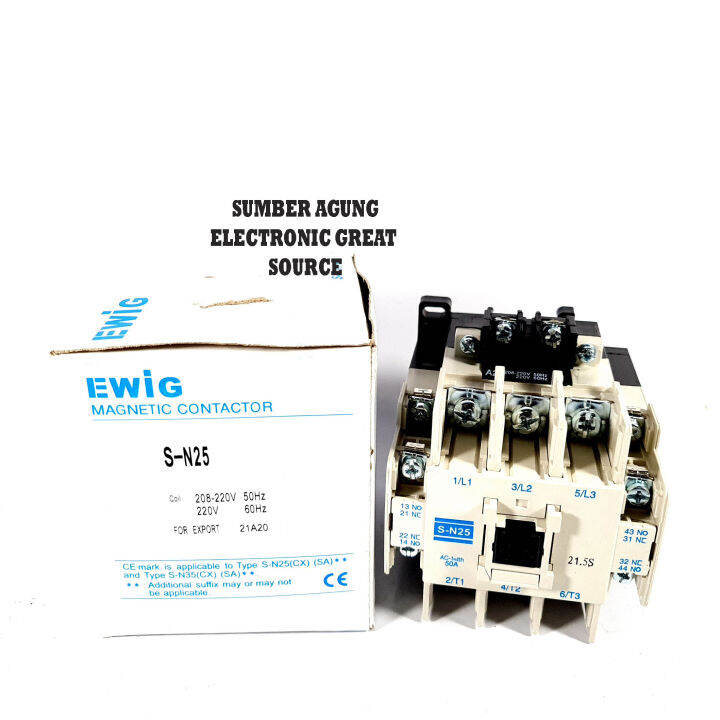 SN25 Ewig Kontaktor Listrik Panel Untuk 50A AC 220V Magnetic Contactor | Lazada Indonesia