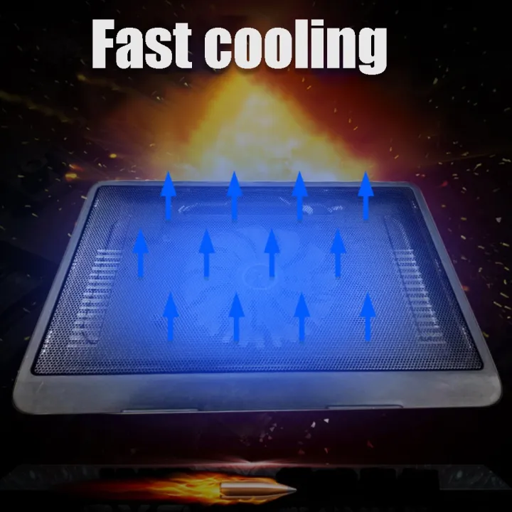 N19 Notebook Cooler 14 Inch LED Light Fan Usb Mini Laptop Cooler Blu ...