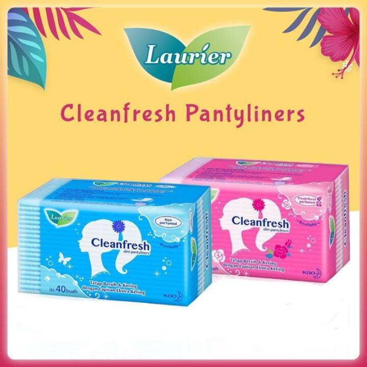 PANTYLINER LAURIER Slim Pantyliner Cleanfresh Non / Fresh Floral ...