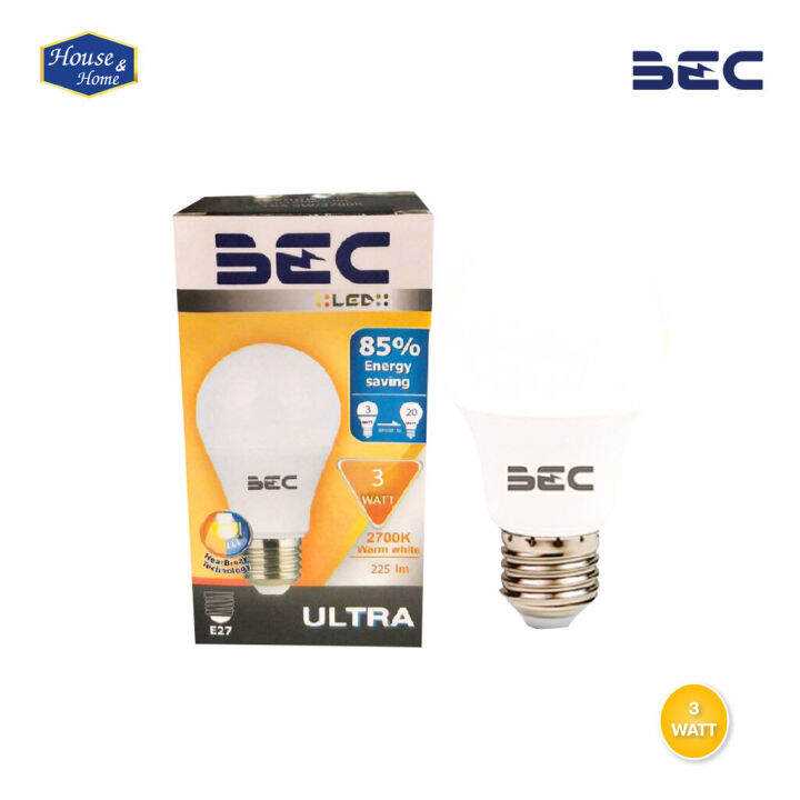 หลอดไฟ LED BULB BEC ULTRA WW/DL E27 | Lazada.co.th