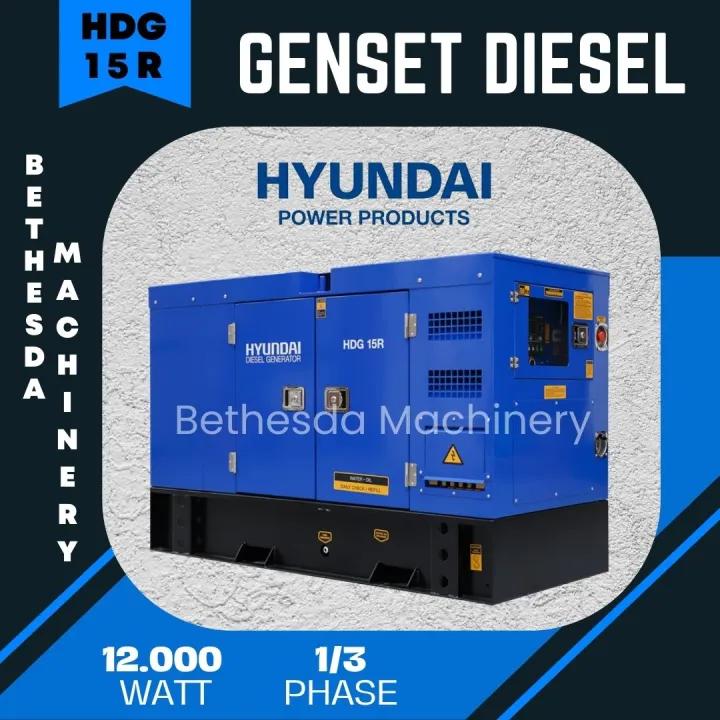 Hyundai Genset Silent 15 Kva 3 phase Diesel Generator HDG15R-DSL ...