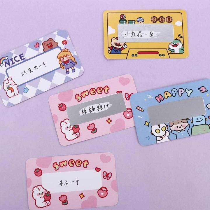 JIN GONG 20Pcs Handwritten Teachers Students School Cardboard Blessing ...