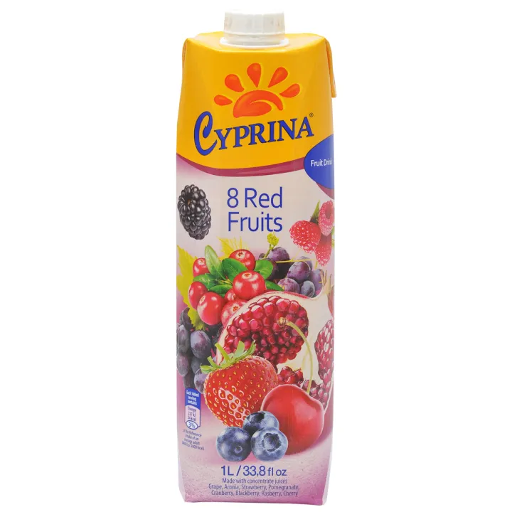 Cyprina 8 Red fruit Juice ( 1case/12pcs x 1L ) | Lazada PH