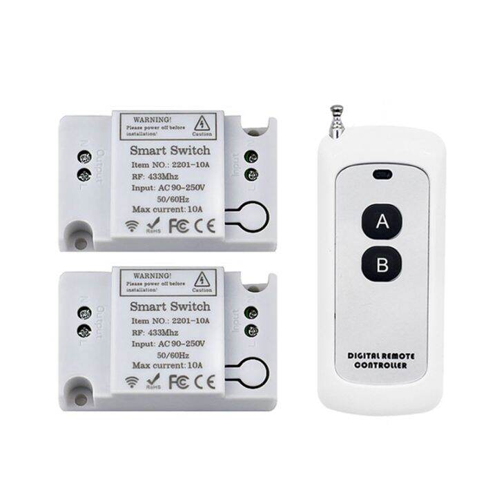 High Power Wireless Remote Control Switch AC 110V 220V 10A 433Mhz ...