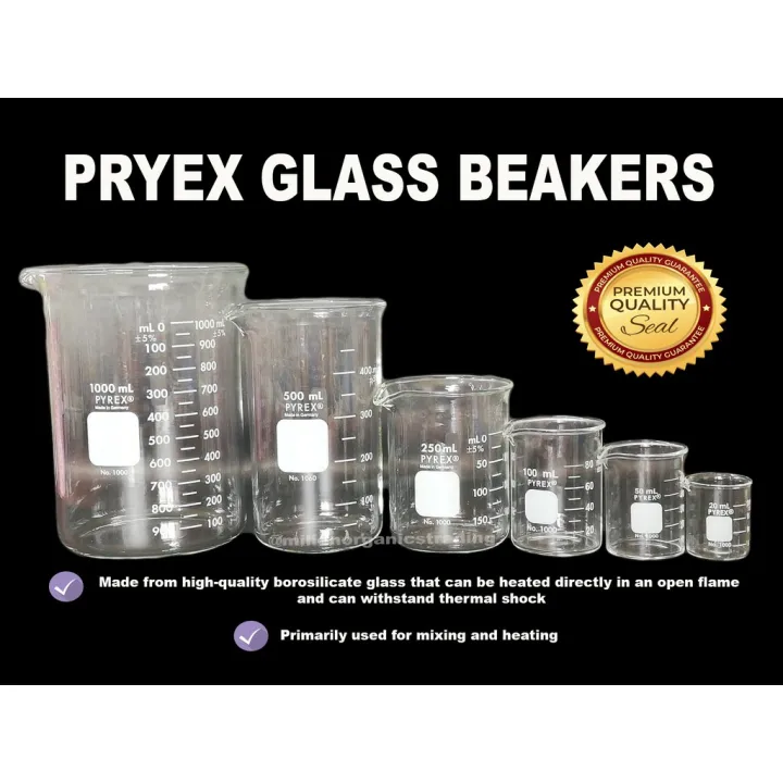 Pyrex Laboratory Glass Beakers | Borosilicate Glass Microwaveable ...