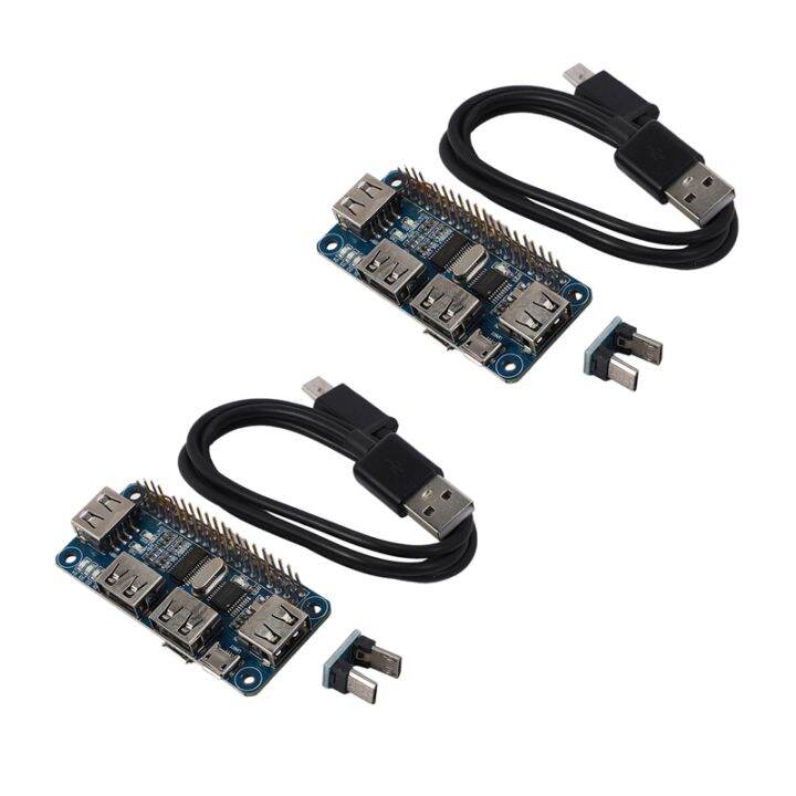 2X 4 Ports USB HUB HAT for Raspberry Pi 3 / 2 / Zero W Extension Board ...