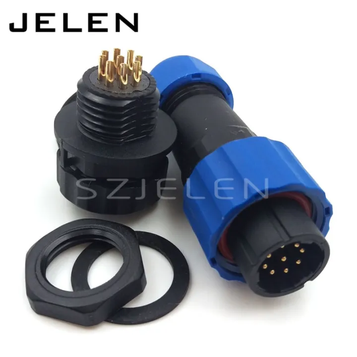 SD16 Waterproof Connector 2 3 4 5 6 7 9pin Male and female IP68 SP16 ...