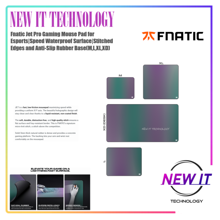 Fnatic Gear Jet Pro Gaming Mouse Pad for Esports|Speed Waterproof ...