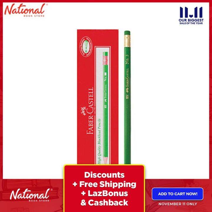Faber Castell Pencil With Eraser 12S, No.3 | Lazada PH
