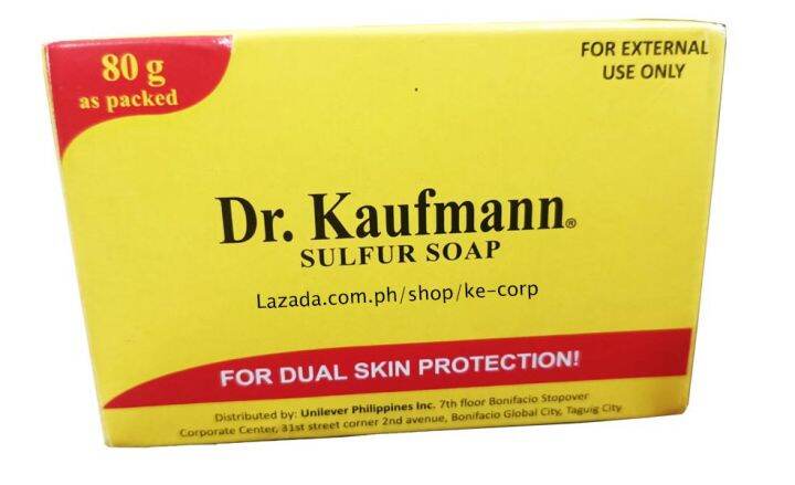 Dr. Kaufmann Sulfur Soap 80g as packed made in the Philippines | Lazada PH