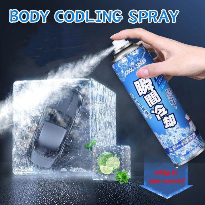 Japan dry ice cooling spray safe for body skin and clothing indoor and ...