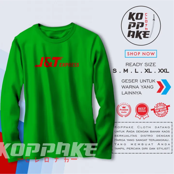 Kaos J&T Express Lengan Panjang Baju Perusahaan | Lazada Indonesia