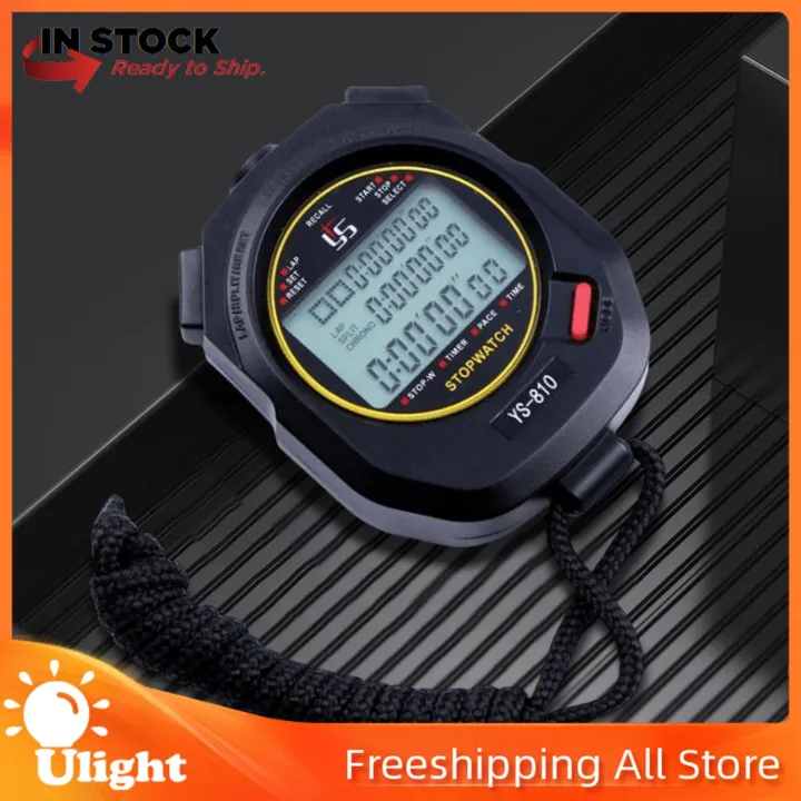 Ulight Digital Chronograph Stop Watch Clock Durable LCD Professional 3 ...