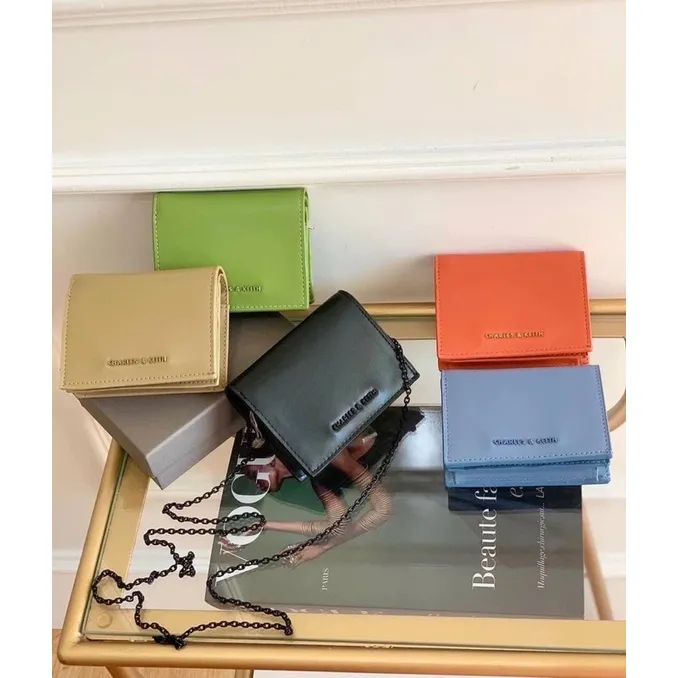 Charles and keith Snap Button Mini Short Wallet | Lazada PH