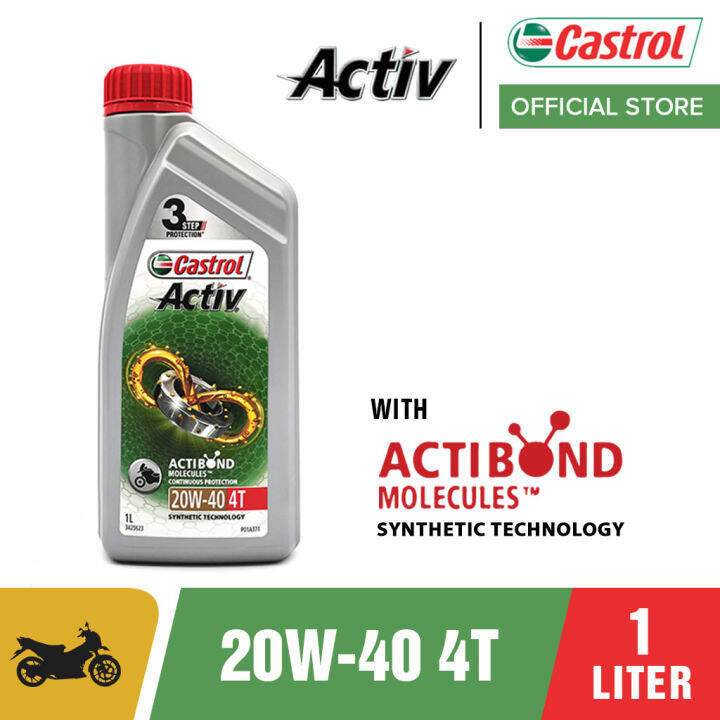 Castrol ACTIV 4T 20W-40 Engine Oil 1L | Lazada PH