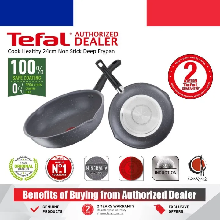 Tefal Cook Healthy 24cm Non Stick Deep Frypan G13484 G1348495 Induction ...