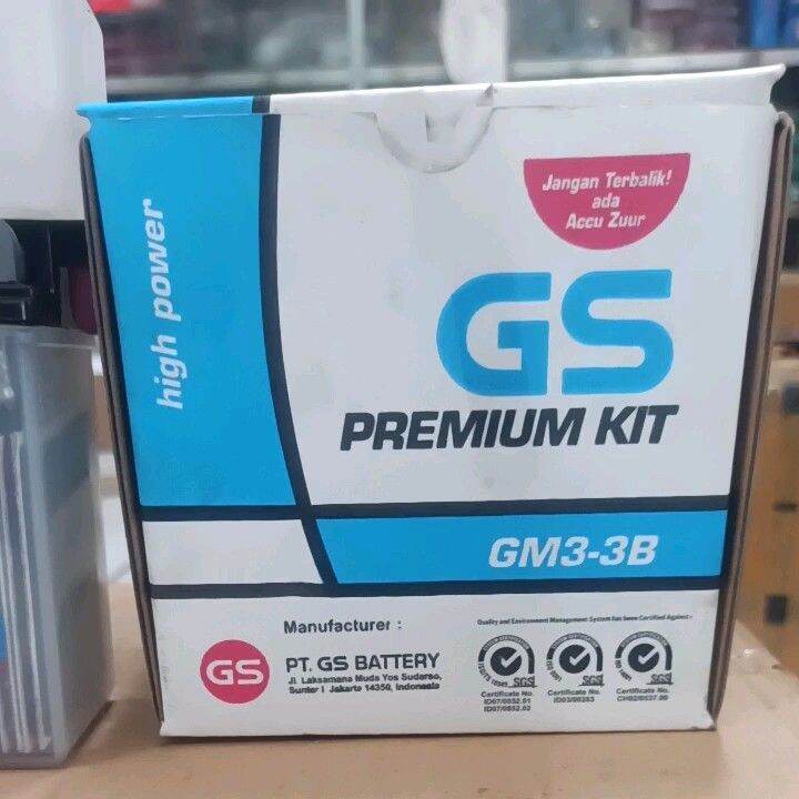 AKI GS ASTRA ORI RX-KING SATRIA 2T NINJA 2T HONDA NSR GM3-3B KHUSUS PULAU JAWA | Lazada Indonesia