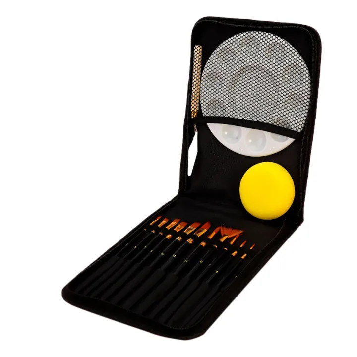 12-piece paint brush set, watercolor brush with storage bag, small ...