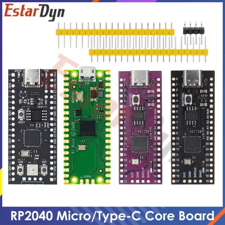 Raspberry Pi Pico Board Micro TYPE-C RP2040 Dual-Core 264KB ARM Low-Power Microcomputers High ...