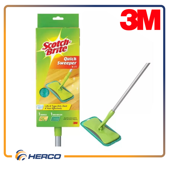 3M Scotch Brite Quick Sweeper Mop Set + 1Pc Extra Refill | Lazada PH