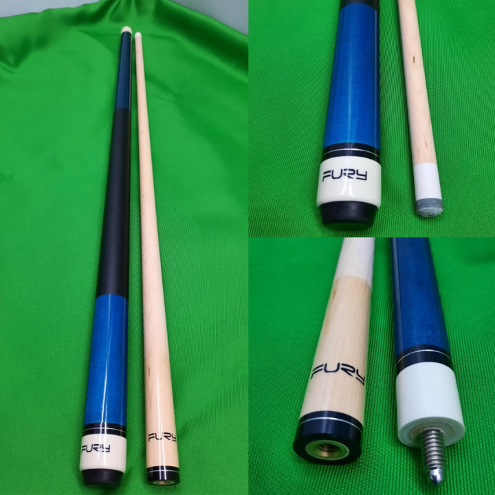 Plain Blue Fury Billiard Playing Cues with FREE leather soft case ...