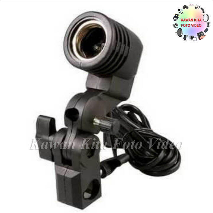 Single Lamp Holder - Holder lampu studio socket E27 dengan lubang ...