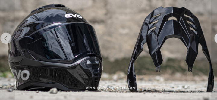 EVO DX7 MONO GLOSS BLACK DUAL SPORT HELMET | Lazada PH