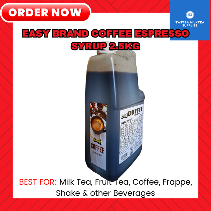 Coffee Espresso Syrup 2L Easy Brand - TASTEA MILKTEA SUPPLIES | Lazada PH