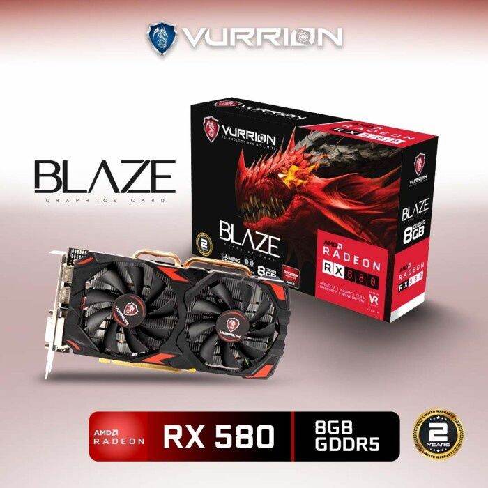 VGA AGS VURRION AMD RADEON RX 580 8GB DDR5 256bit REAL CAPACITY ...