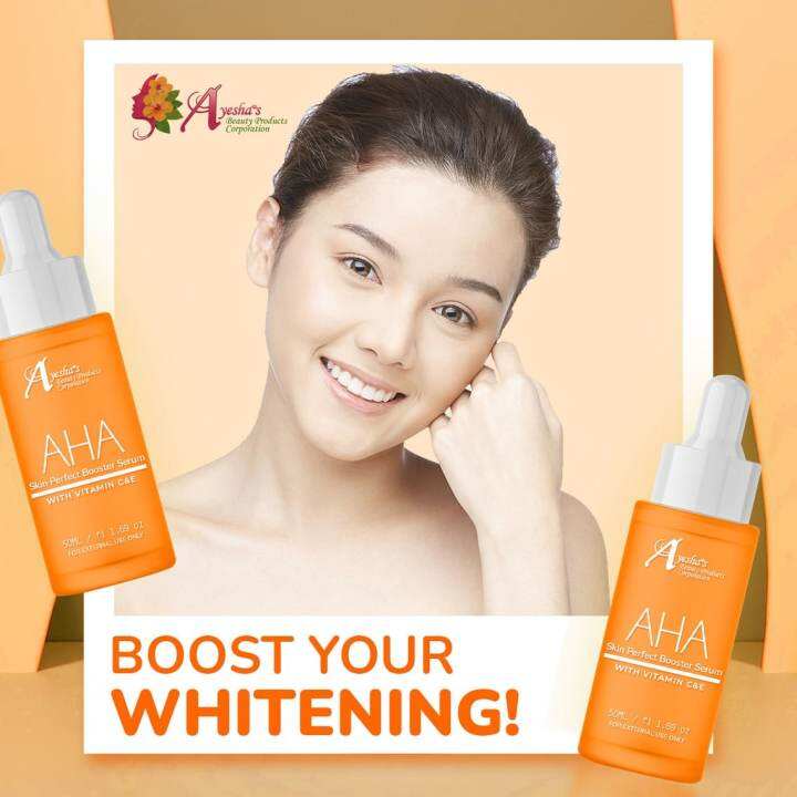 Original Authentic AHA Skin Perfect Booster Serum by Ayesha Beauty Product , Whitening Serum ...