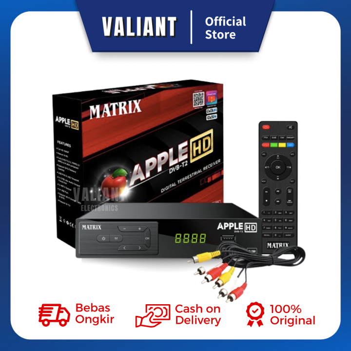 Matrix Apple Merah Set Top Box STB DVB-T2 / Penerima Siaran TV Digital ...