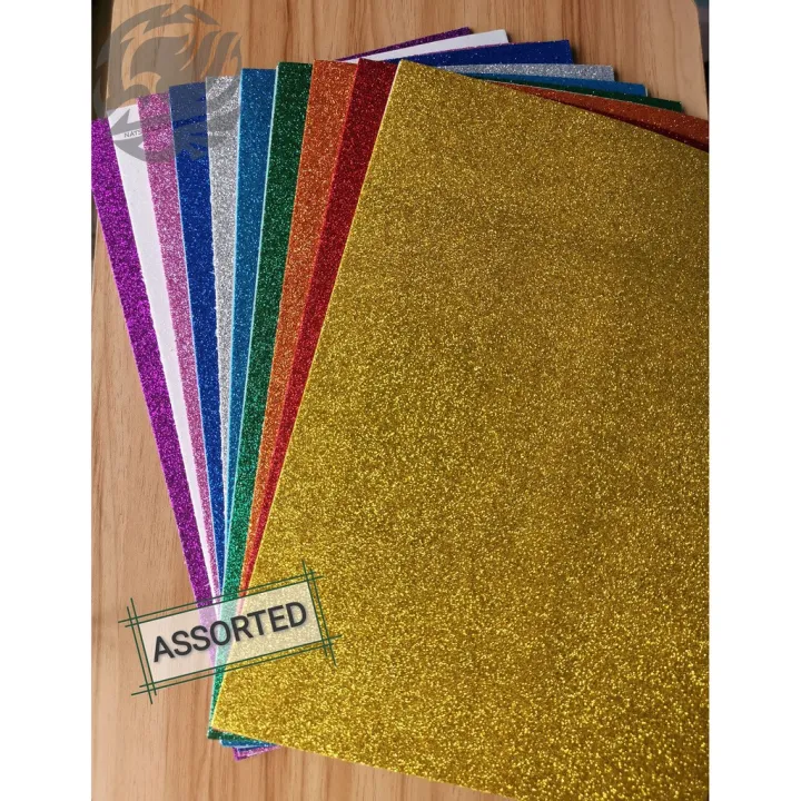 Glitter Sponge/Foam Sticker Paper [A4 size][5 & 10sheets/pack]tCo ...