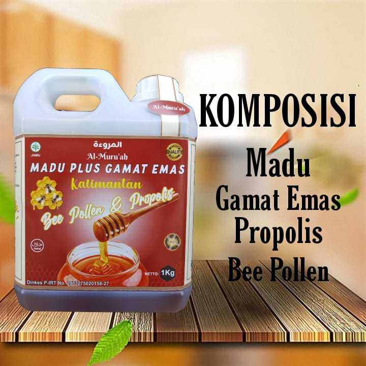 Madu PLUS Gamat Emas, Bee Pollen dan Propolis /Madu Super Kalimantan ...