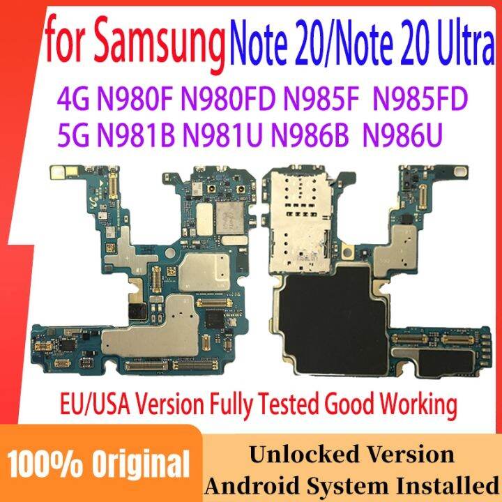 Original Unlocked Motherboard for Samsung Galaxy Note 20 Ultra 5G EU ...