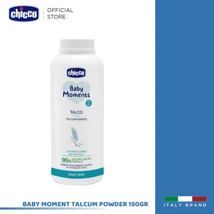[คูปองลดเพิ่ม 10%] Chicco Baby Moment Talcum Powder 150G. แป้งฝุ่น ...