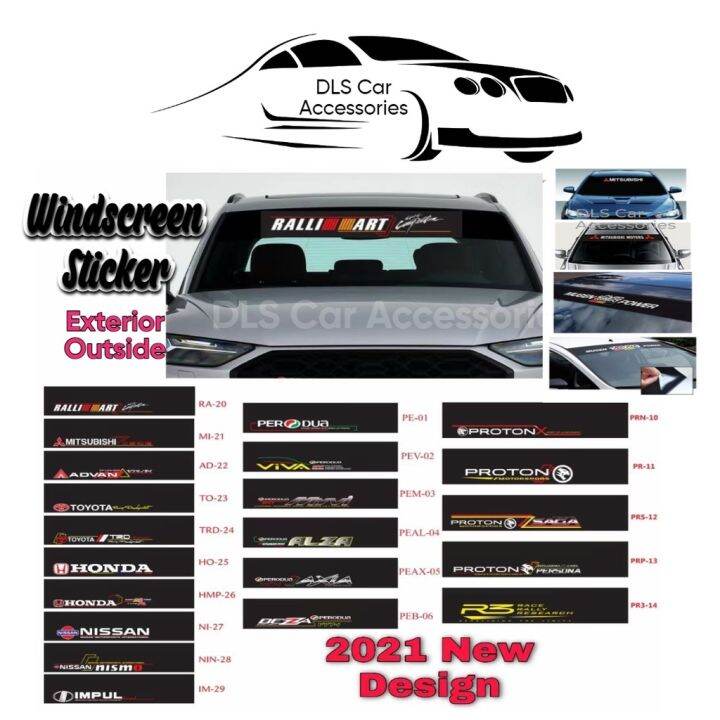Stiker Cermin Depan Kereta STIKER KERETA 10"Front Car Windscreen ...