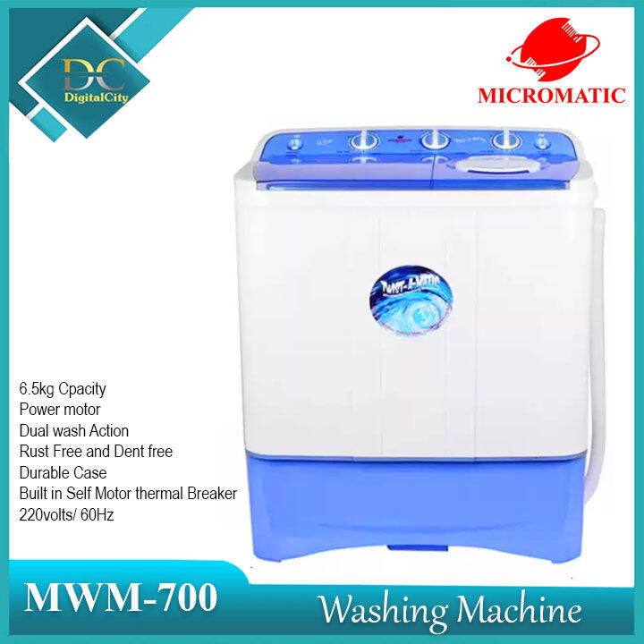 Micromatic MWM- 700 6.5kg Twin Tub Washing Machine | Lazada PH