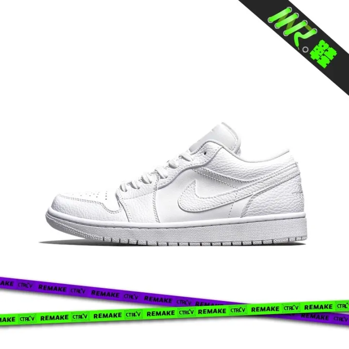 2022 New 【Original】 ΝΙΚΕ A J 1 Low สีขาวบริสุทธิ์ รองเท้าต่ำบนบาสเกตบอล ...