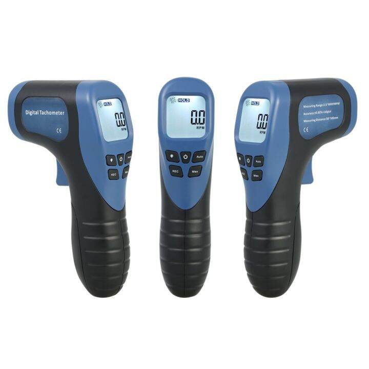 Handheld Digital LCD Photo Tachometer Laser Non-Contact Tach Range 2.5 ...